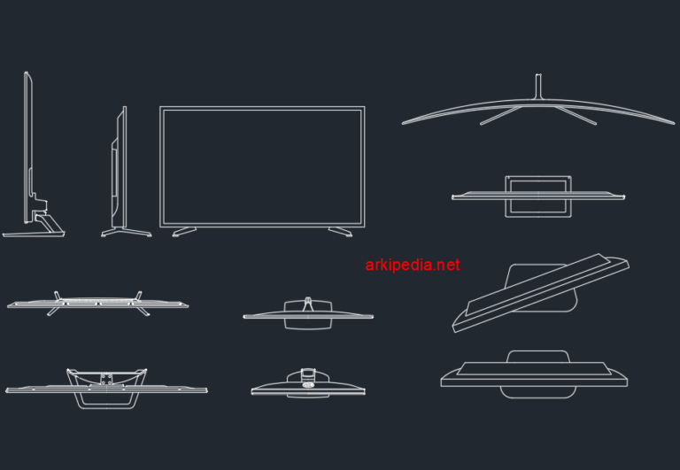 Tv Set Dwg - Arkipedia