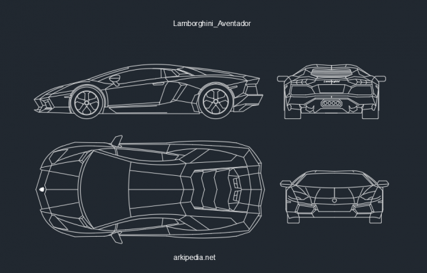 Lamborghini Aventador Dwg Çizimleri - Arkipedia